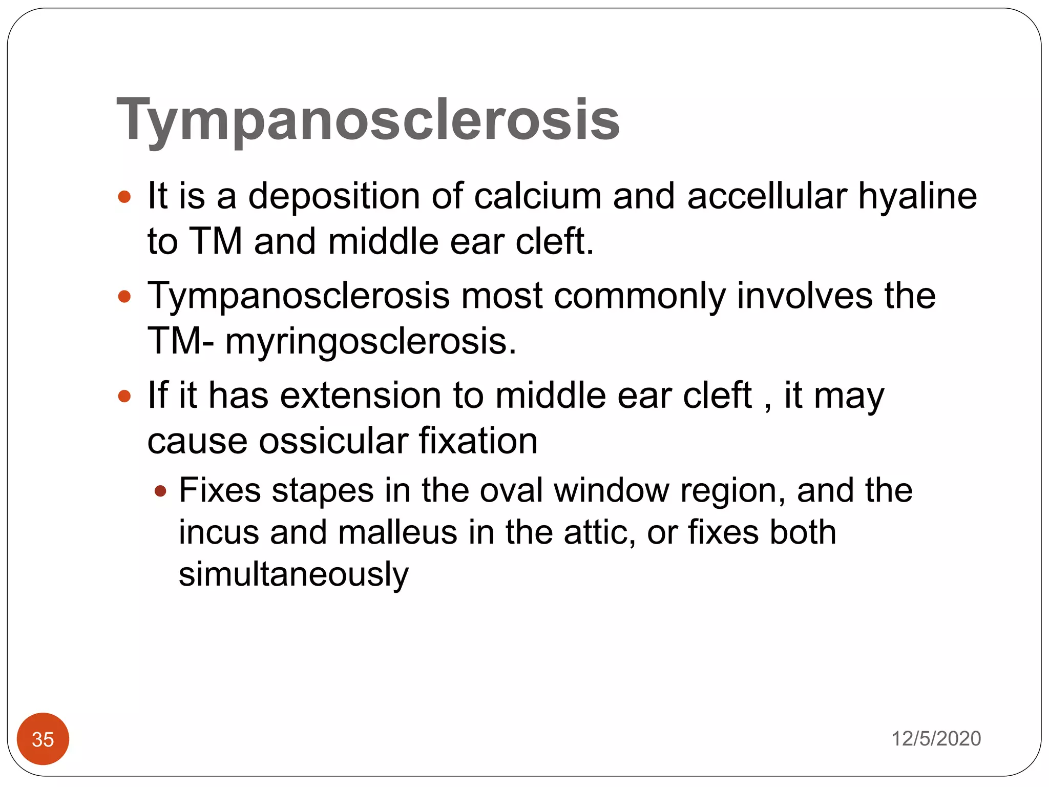 Ossicular disorder | PPTX