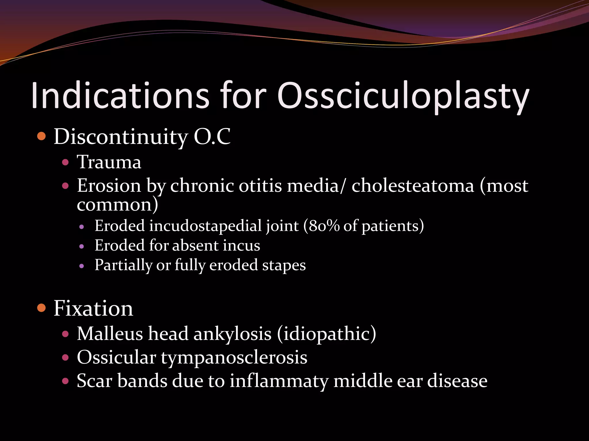 Ossiculoplasty | PPTX