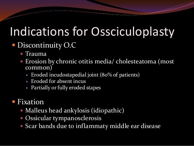 Ossiculoplasty
