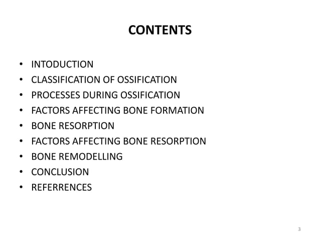 Ossification | PPTX | Bone and Joint Conditions | Diseases and Conditions
