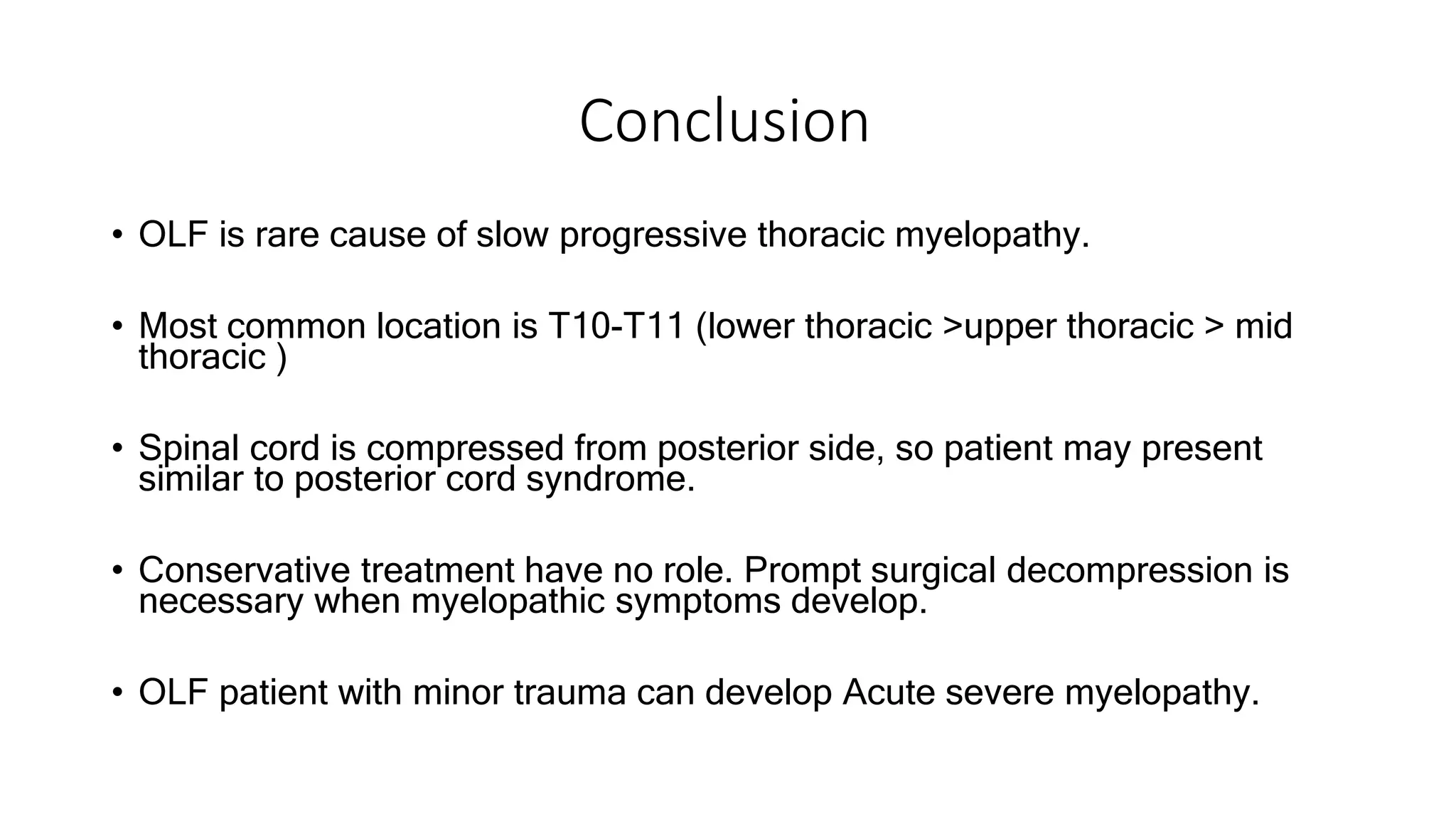 ossification of yellow ligament and management | PPT