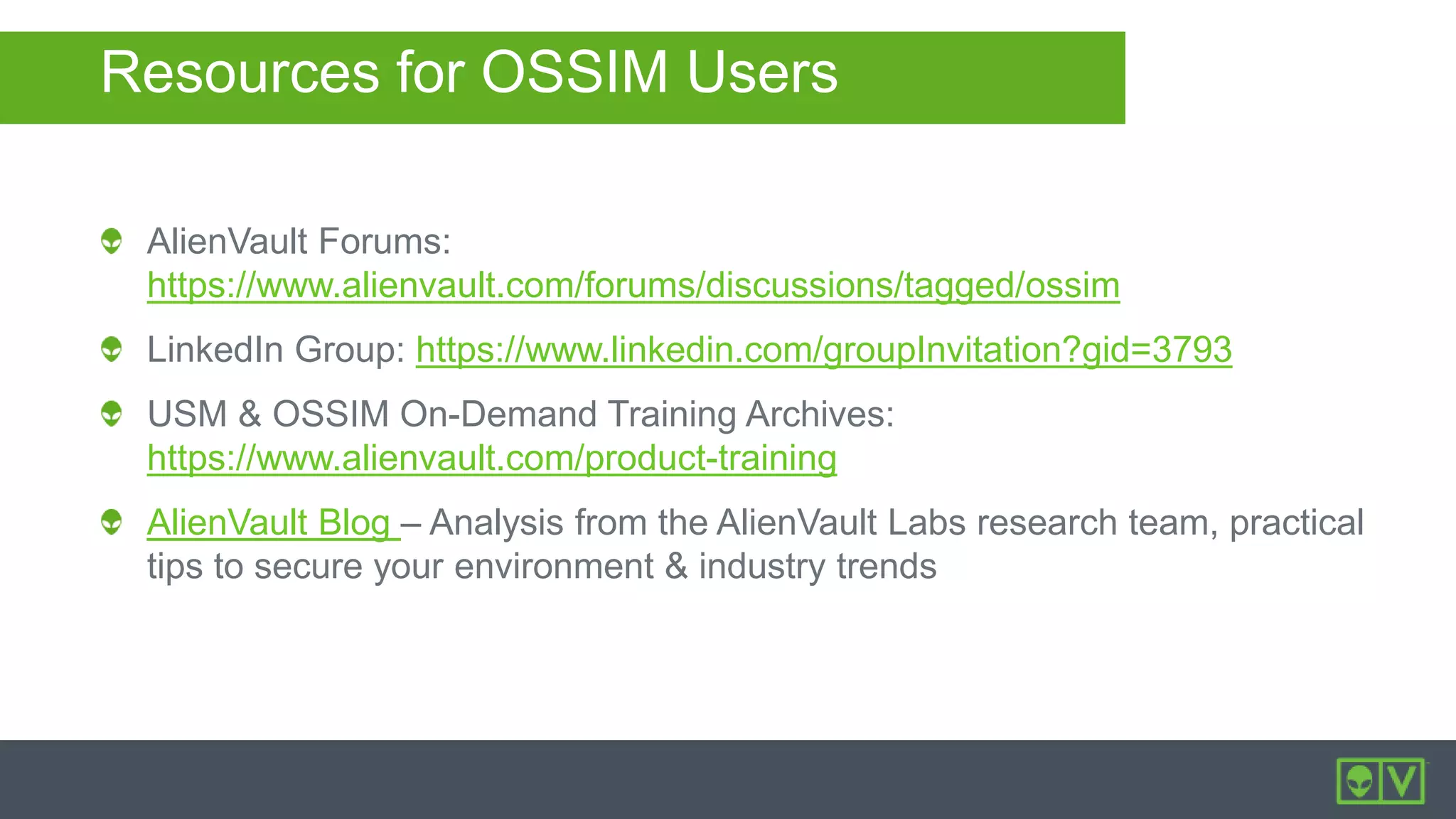 Best Practices for Configuring Your OSSIM Installation | PPTX
