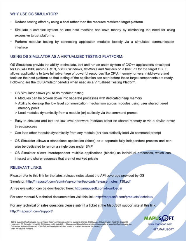 Os simulator | PDF