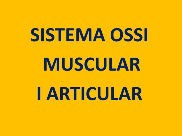 Ossi, muscular i articular | PPTX