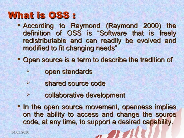 Oss In Libraries And We Information Professional Ppt