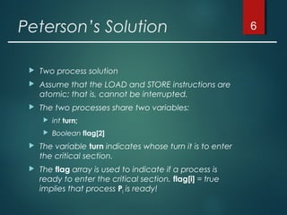 Peterson Critical Section Problem Solution | PPT