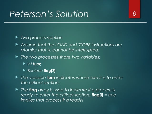 Peterson Critical Section Problem Solution | PPT