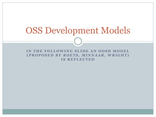 Oss model, lifecycle & development | PDF | Operating Systems | Computer ...