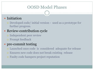 Oss model, lifecycle & development | PDF