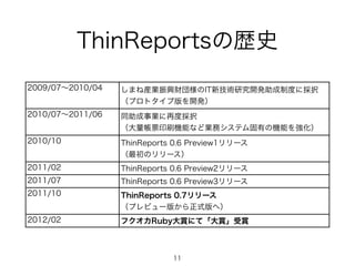 OSS Reporting Solution ThinReports | PPT