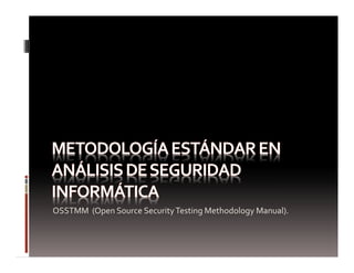 Osstmm | PDF