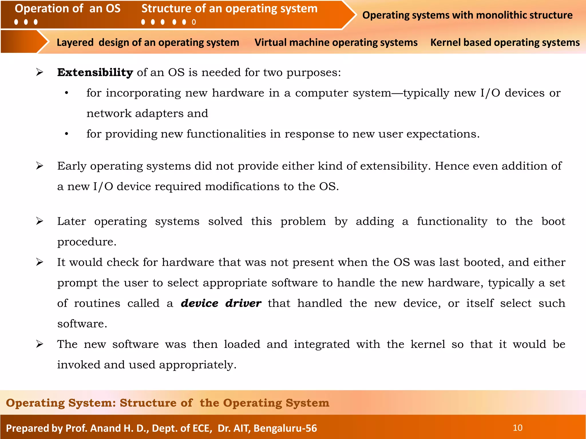 Structure of Operating System | PDF