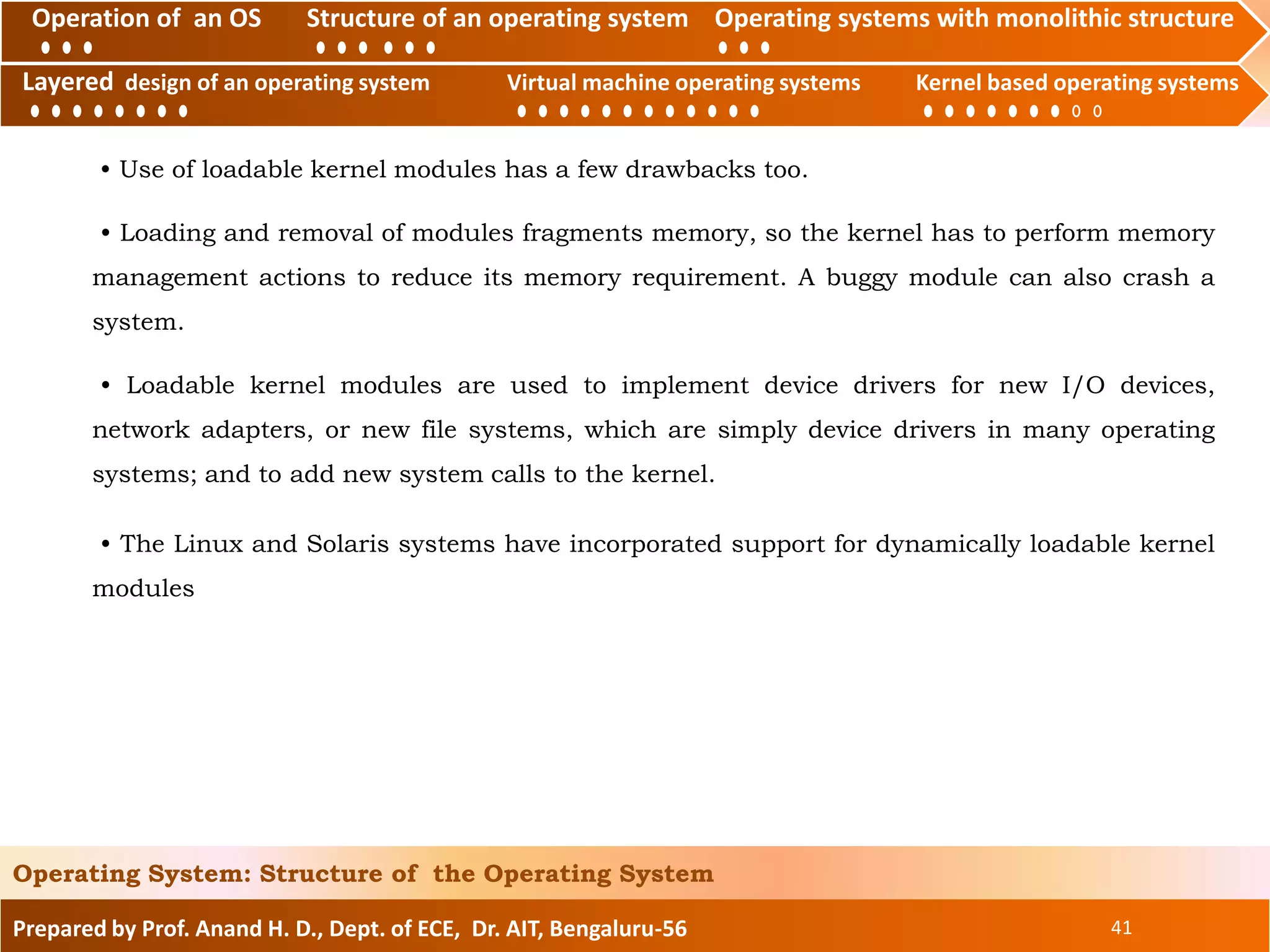 Structure of Operating System | PDF