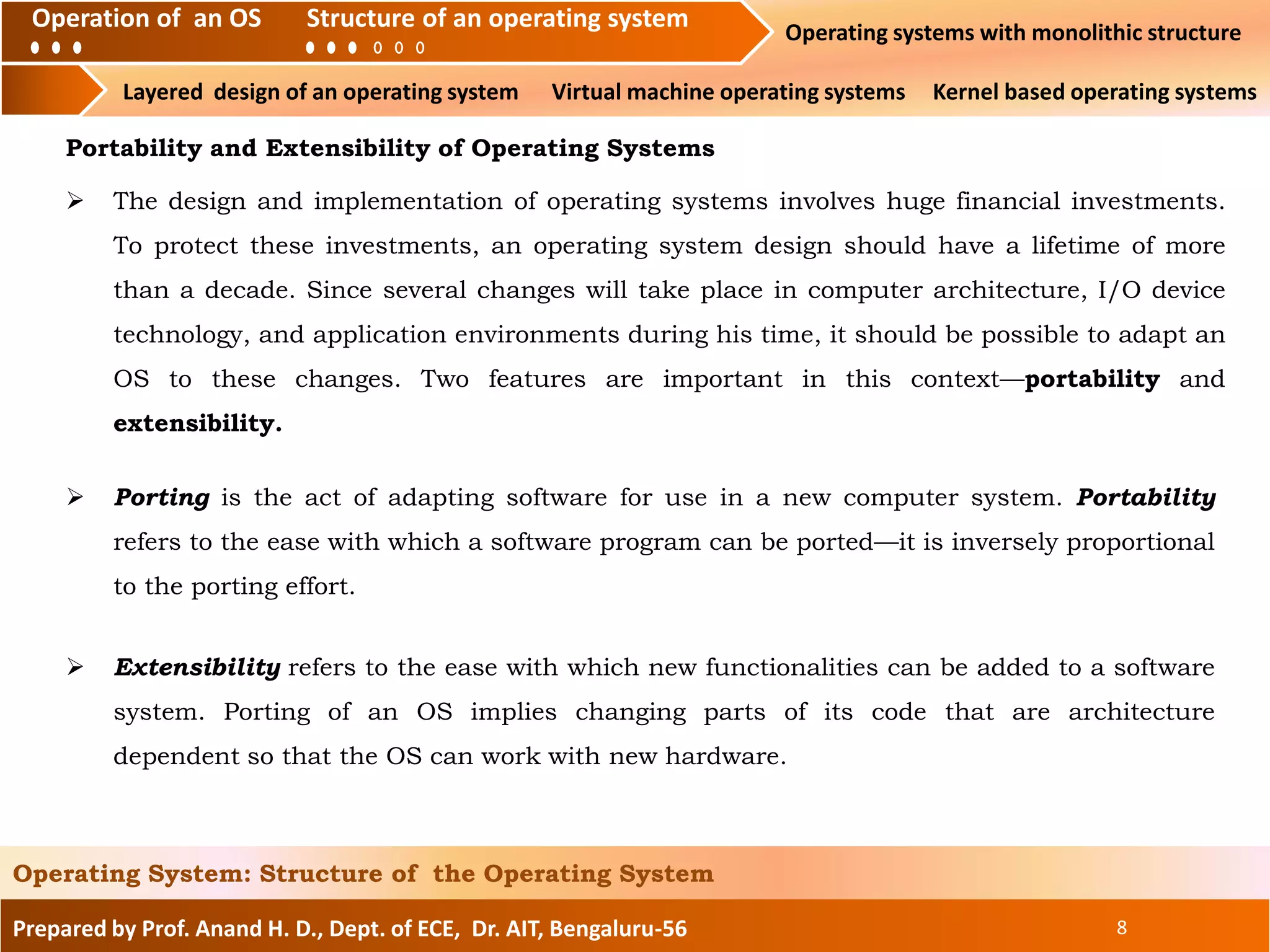 Structure of Operating System | PDF