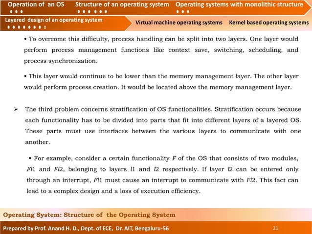 Structure of Operating System | PDF