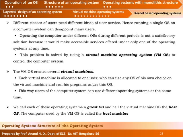 Structure of Operating System | PDF