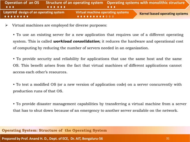 Structure of Operating System | PDF