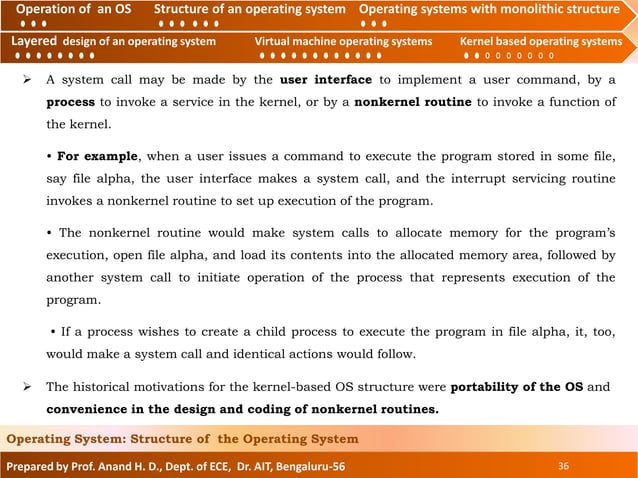 Structure of Operating System | PDF