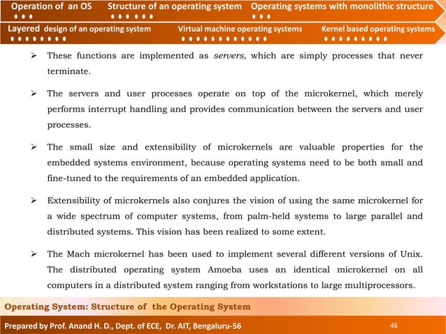 Structure of Operating System | PDF