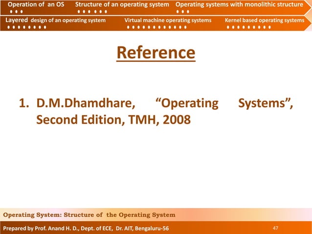 Structure of Operating System | PDF