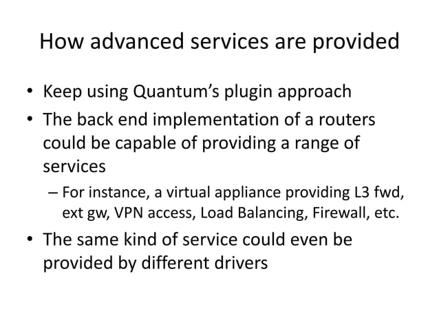 Advanced network services insertions framework | PPTX