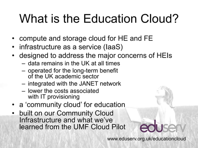 Eduserv Education Cloud | PPT | Free Download