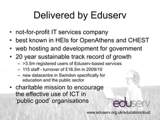 Eduserv Education Cloud | PPT