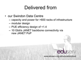 Eduserv Education Cloud | PPT | Free Download