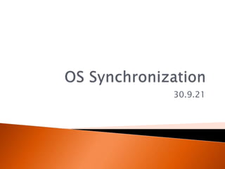 Examples in OS synchronization for UG | PPT