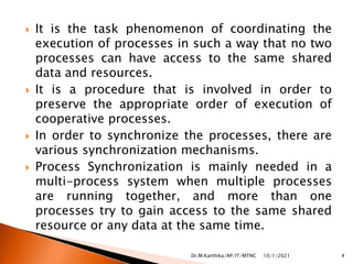 Examples in OS synchronization for UG | PPT