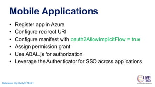 Mastering Modern Authentication and Authorization Techniques for SharePoint, Office 365 and ...