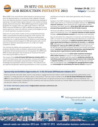 In Situ Oil Sands SOR Reduction Initiative | PDF