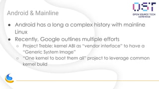 Ostech war story using mainline linux for an android tv bsp | PDF