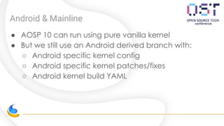 Ostech war story using mainline linux for an android tv bsp | PDF