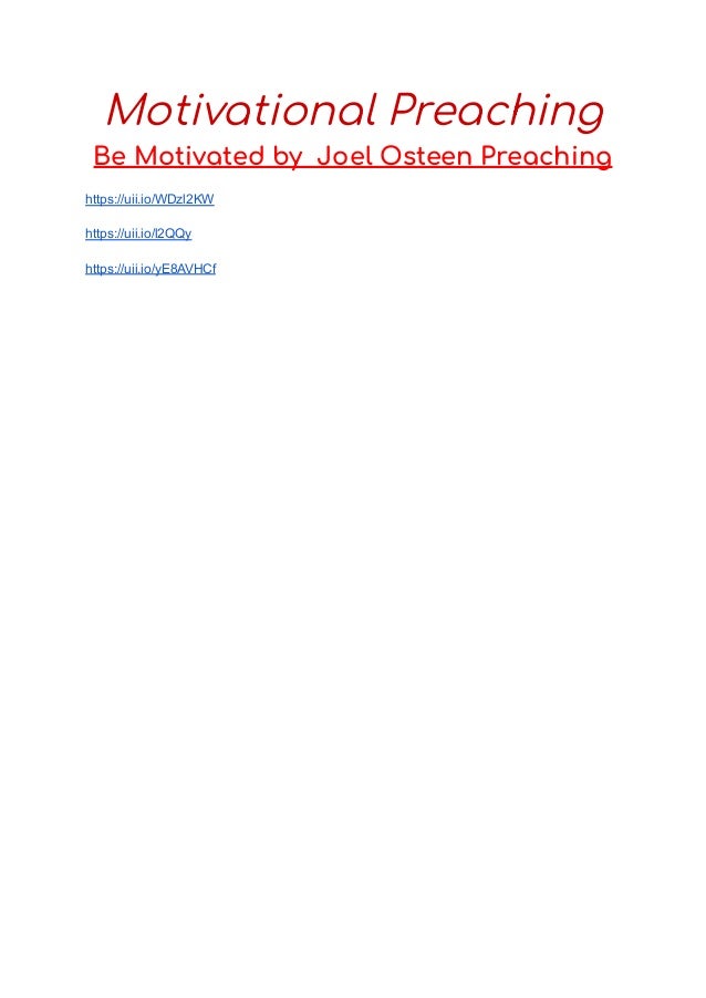 Motivational Preaching | PDF