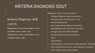 Osteoarthritis dan Artritis Gout | PPTX