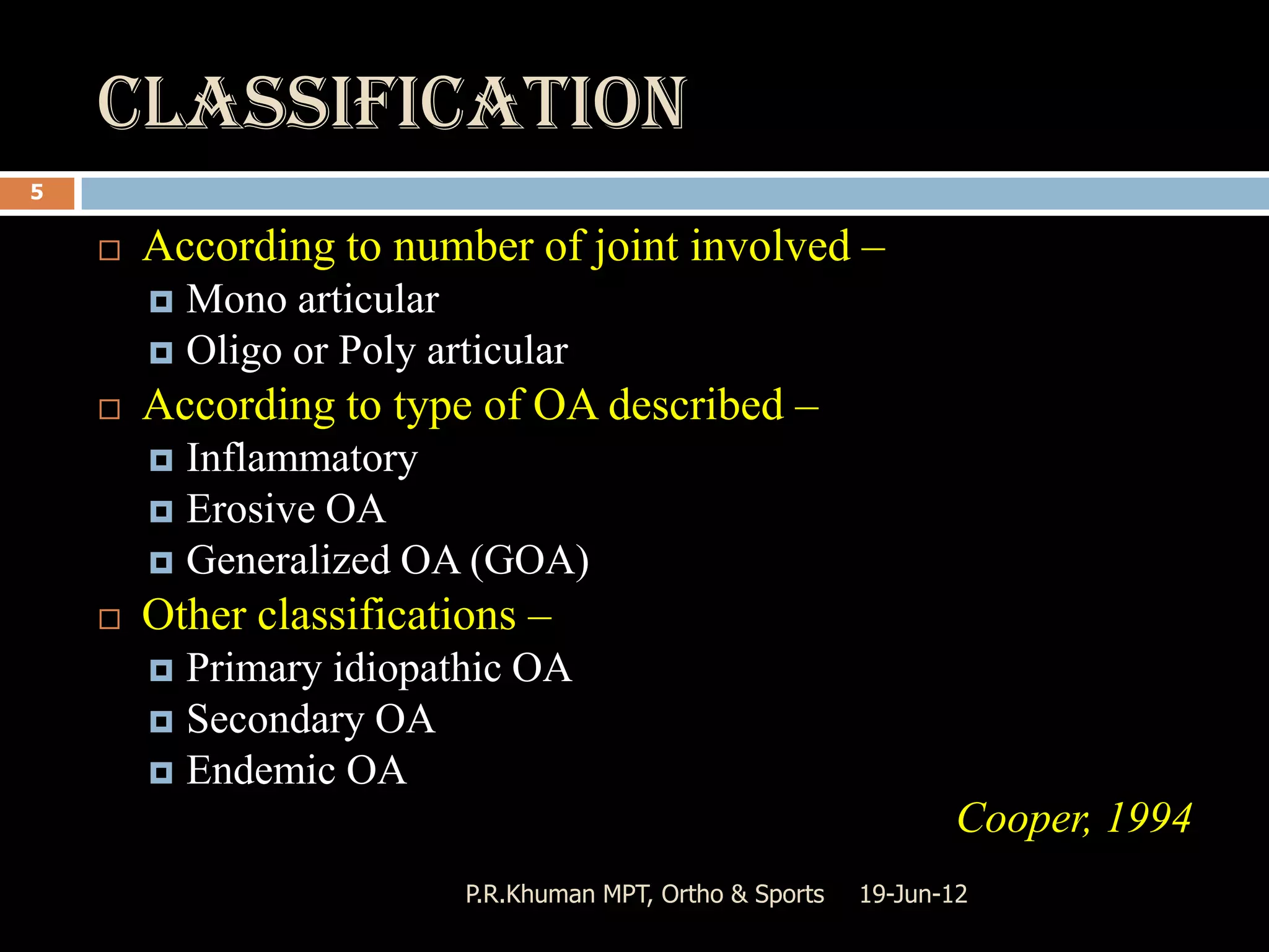 Osteoarthritis | PPTX