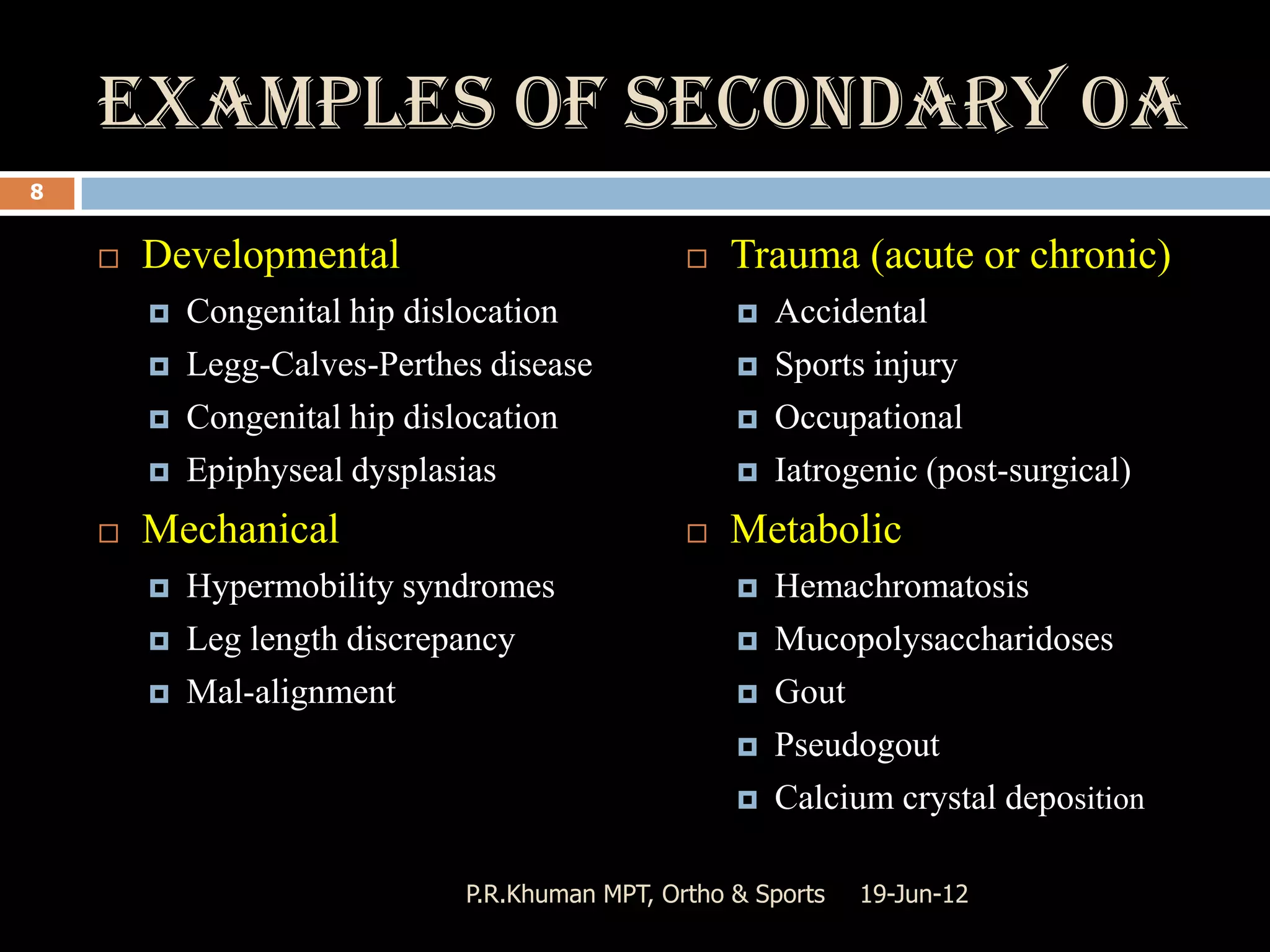 Osteoarthritis | PPTX