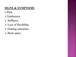 Osteoarthritis | PPTX | Physical Therapy | Wellness