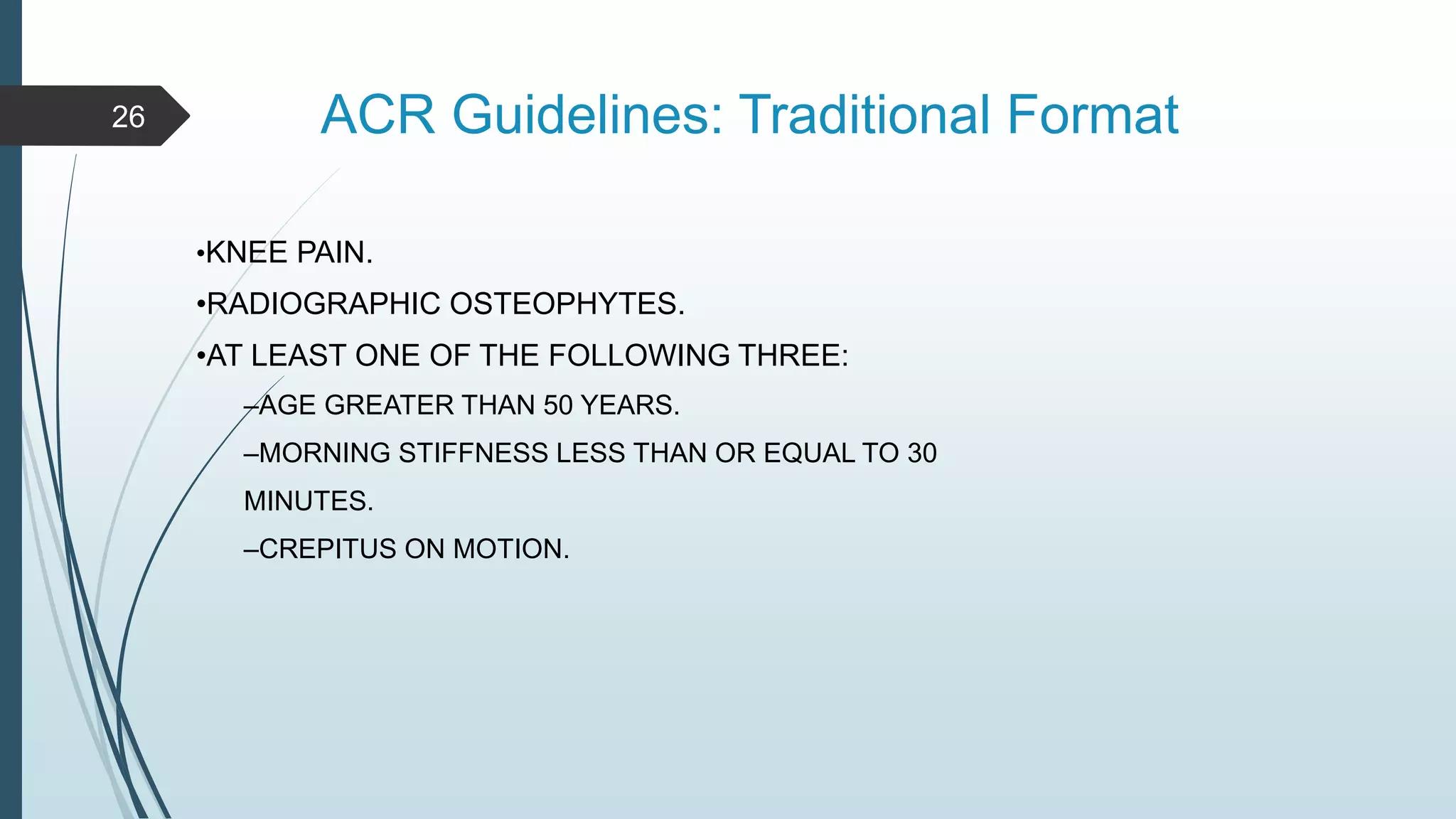 Knee joint Osteoarthritis | PPTX