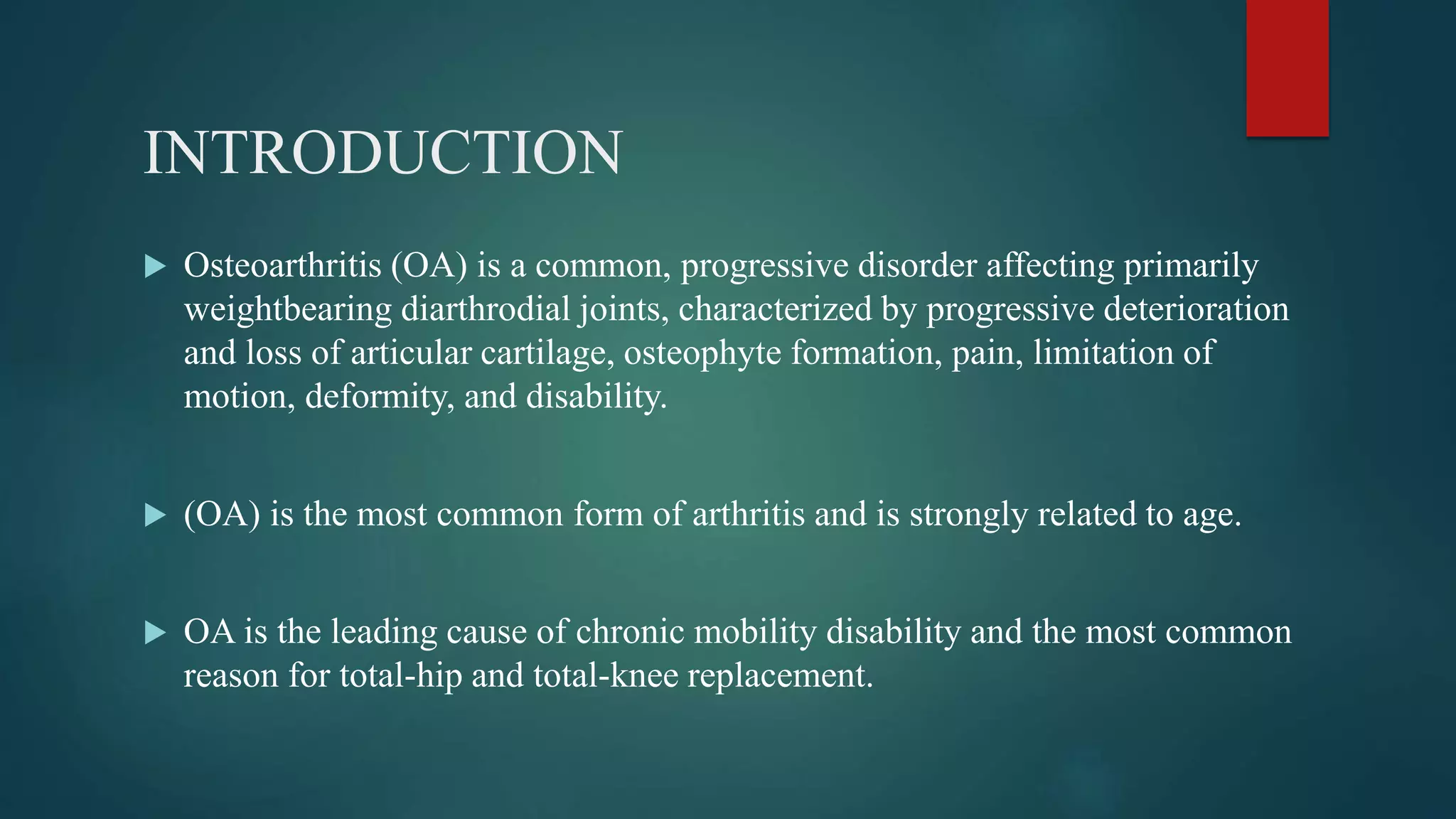 Osteoarthritis-overview | PPTX