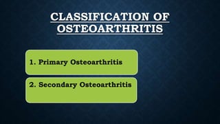 Osteoarthritis in Nursing studies | PPTX | Bone and Joint Conditions ...