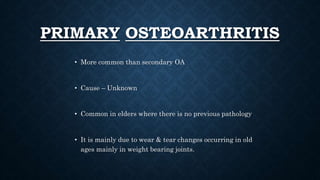 Osteoarthritis in Nursing studies | PPTX | Bone and Joint Conditions ...