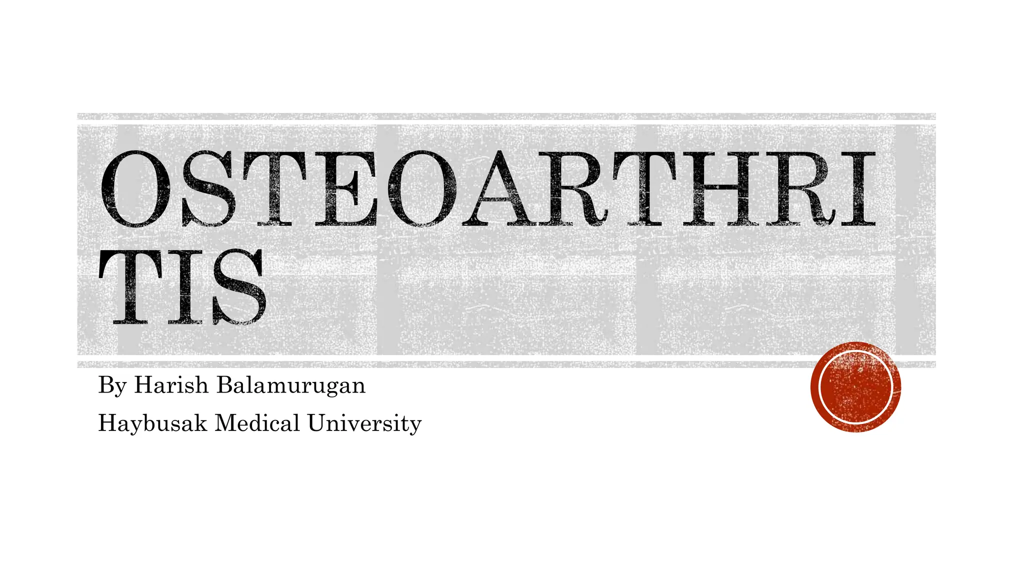 osteoarthritis.ppt easy way to prepared. | PPTX | Bone and Joint Conditions | Diseases and ...