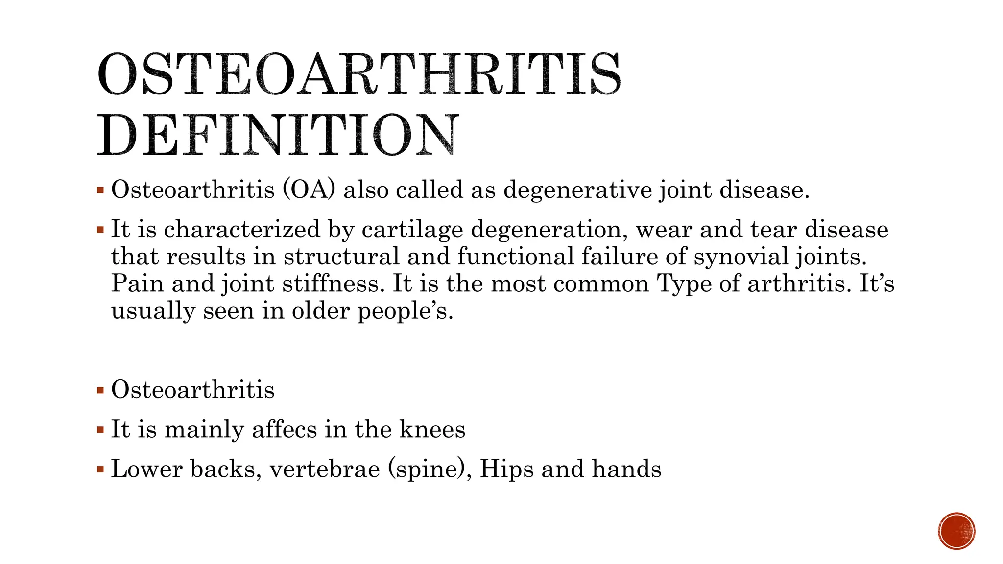 osteoarthritis.ppt easy way to prepared. | PPTX | Bone and Joint Conditions | Diseases and ...