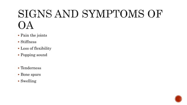 osteoarthritis.ppt easy way to prepared. | PPTX | Bone and Joint Conditions | Diseases and ...