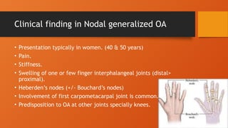 Osteoarthritis: Pathogenesis, Clinical Features & Physiotherapy ...