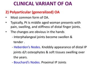 Osteoarthritis and Rheumatoid Arthritis | PPTX