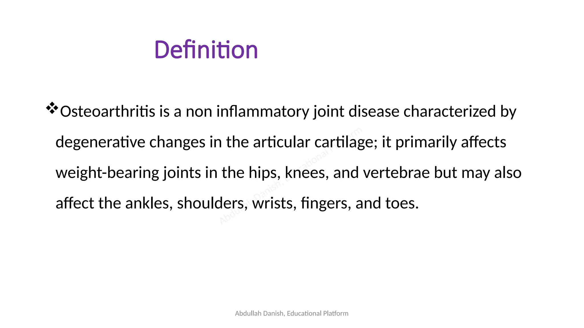OSTEOARTHRITIS, Educational Platform.pptx