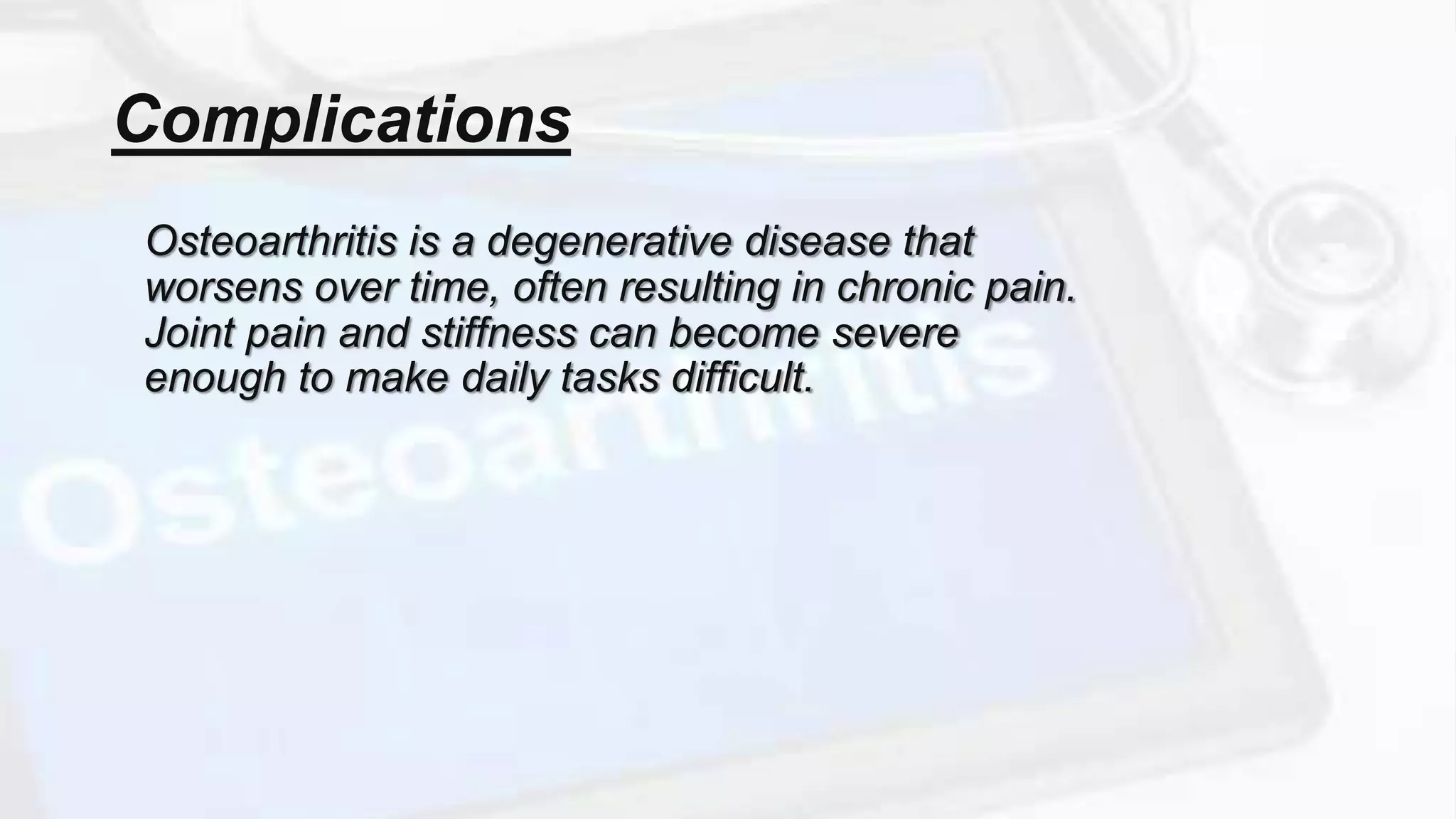 Osteoarthritis geriatric | PPTX